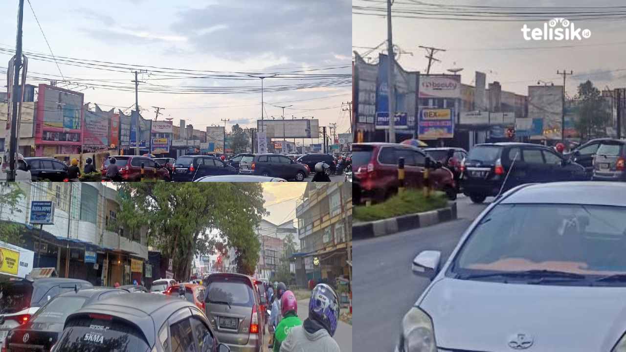 Jelang Buka Puasa Macet Parah di Perempatan Pasar Baru Hingga Simpang UHO - telisik.id