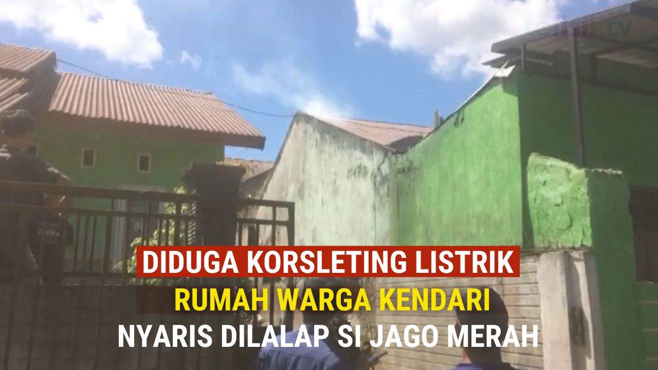TELISIKTV: Diduga Korsleting Listrik, Rumah Warga Kendari Nyaris Dilalap Si Jago Merah - telisik.id