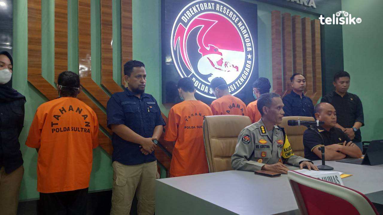 Polda Sultra Bongkar Jaringan Narkoba Antarprovinsi, Empat Pengedar Sabu Ditangkap - telisik.id